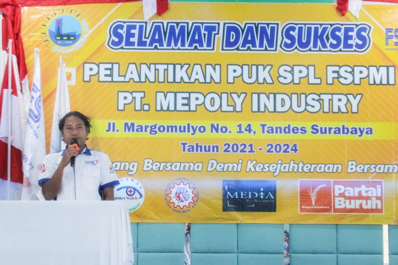Pelantikan Pengurus PUK SPL FSPMI PT Mepoly Industry Surabaya - KPonline