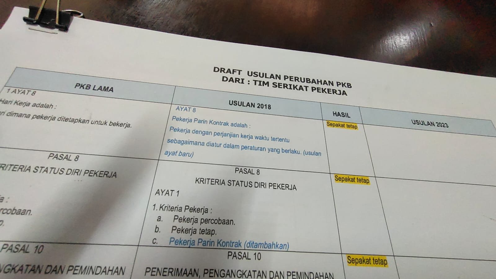 Tahap Awal Bedah Draft PKB PUK SPL FSPMI PT Pakarti Riken Indonesia - KPonline