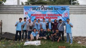 PUK SPEE FSPMI PT MKI TEGAL Membentangkan Spanduk HUT FSPMI Ke 26 ...