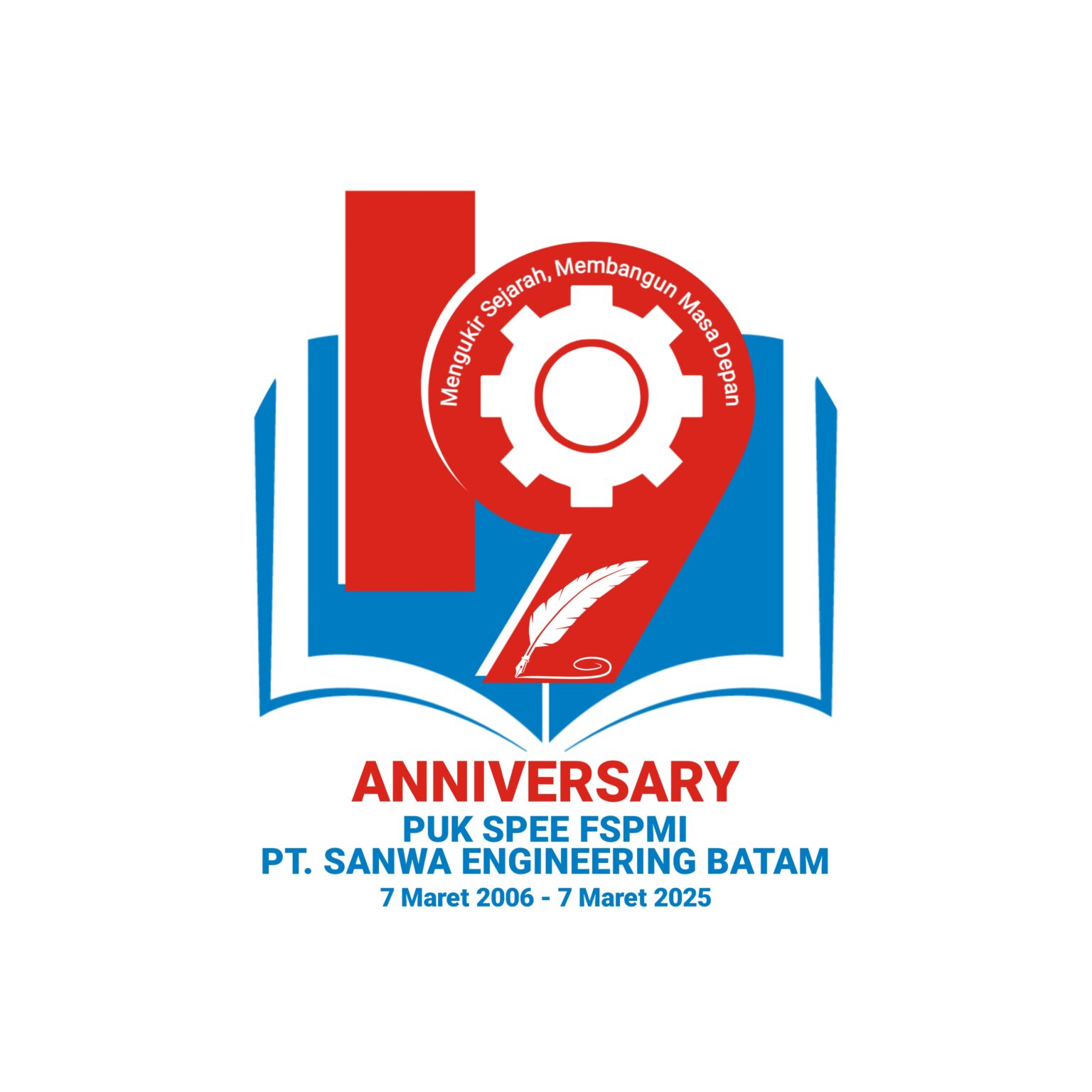 Makna Logo HUT ke-19 PUK Sanwa Engineering Batam: Simbol Perjuangan dan ...